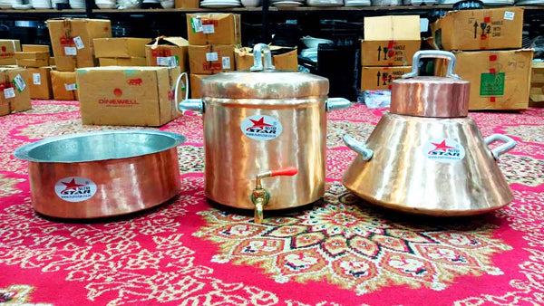 Copper Irani Tea Samawar & Copper Patila. Hyderabadi Irani Chai Set ...