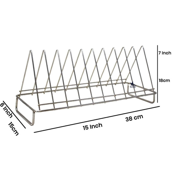 Stainless Steel Plates Stand in Kitchen | Steel Kitchen Plate Rack ...